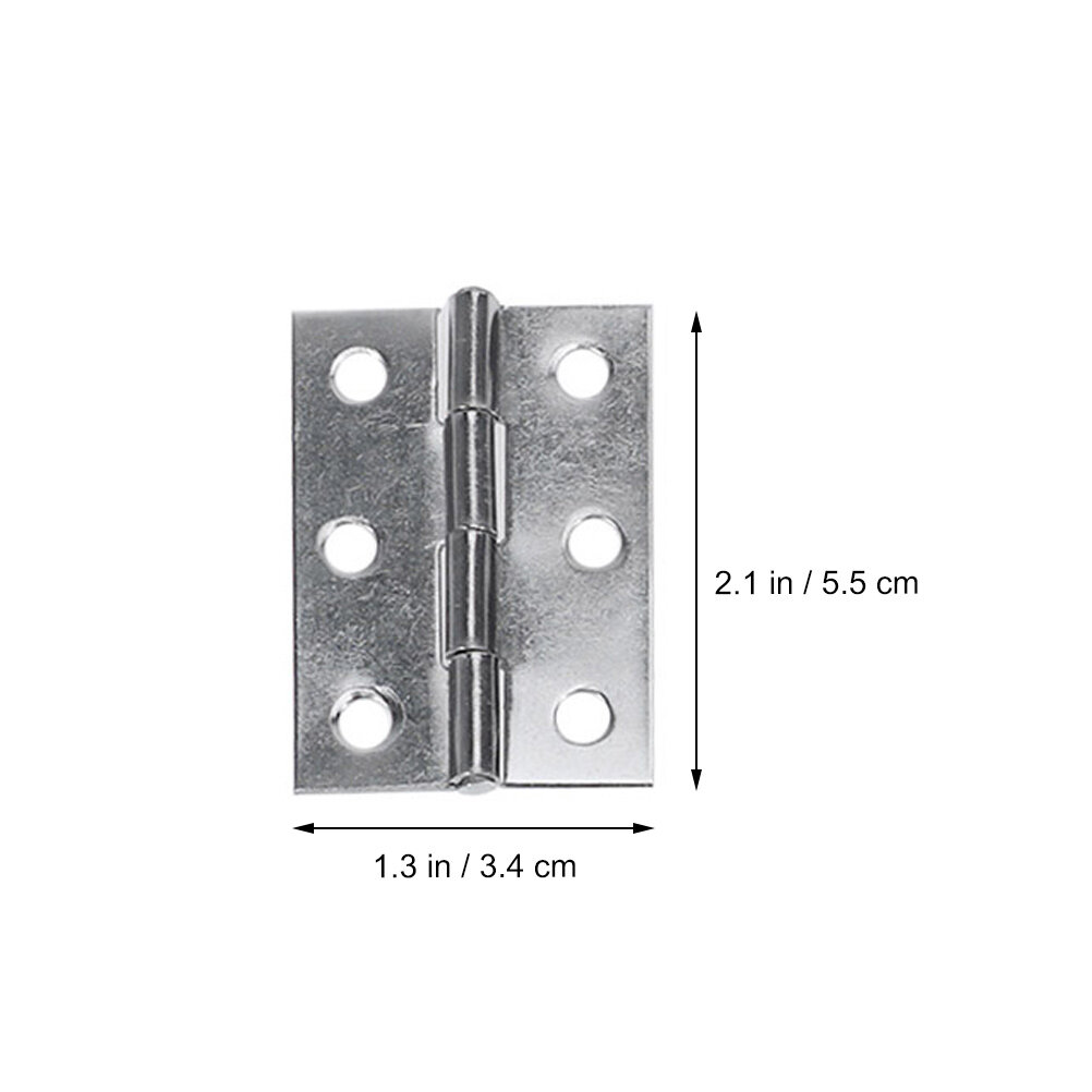32 Штуки Надёжные Дверные Петли Из Нержавеющей Стали 5.5*3.4 Cm Серебристые С 6 Отверстиями Для Крепления