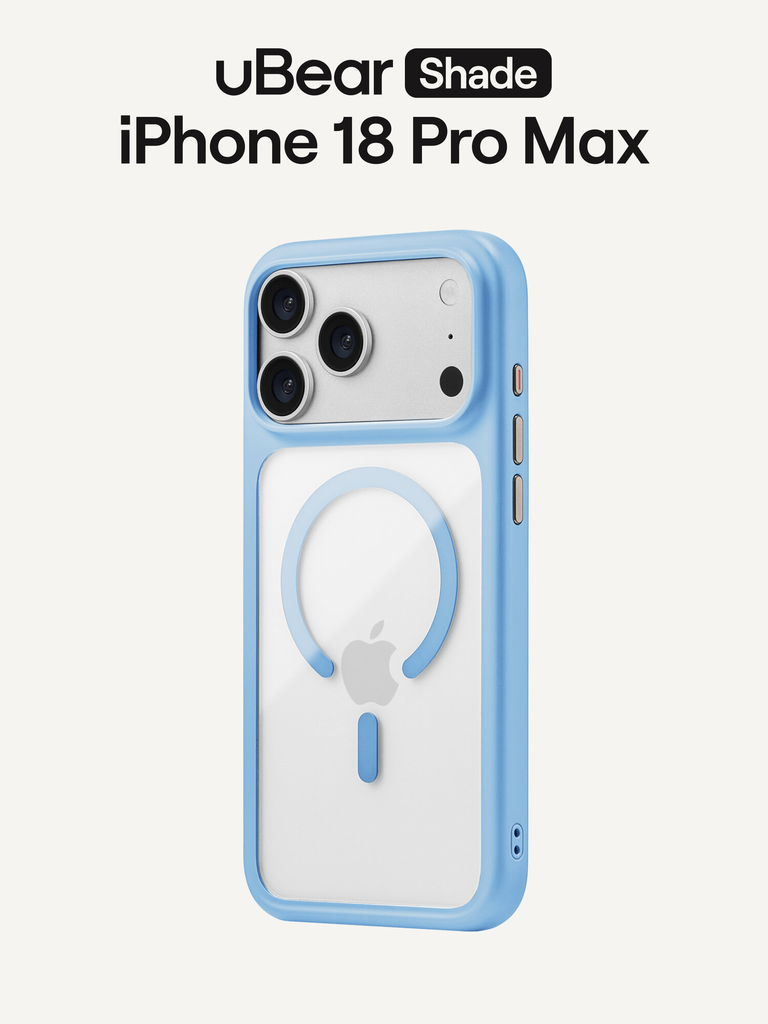 Чехол защитный uBear Shade Case для iPhone 18 Pro Max, магнитный совместимый, усиленный, силк-тач