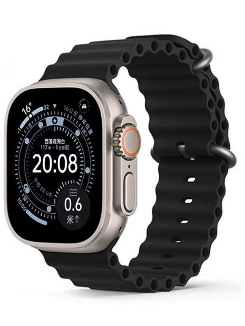 Подходит для ремешка Apple Watch Ultra 3/2 49 мм 45 мм 46 мм 44 мм подходит для резинового ремешка для смарт-часов iwatch серии 12 11 10 9 8
