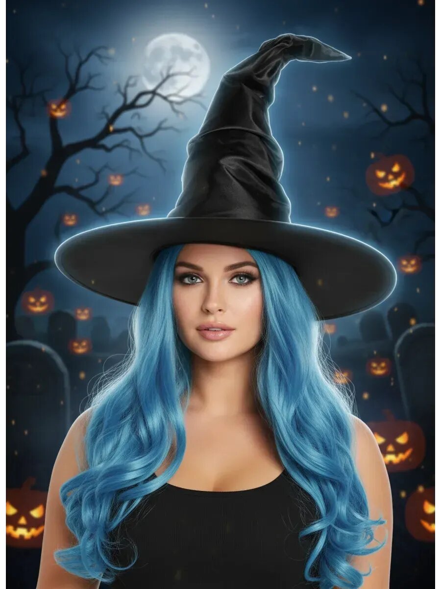 Колпак Ведьмы волшебника колдуньи, шляпа на Halloween