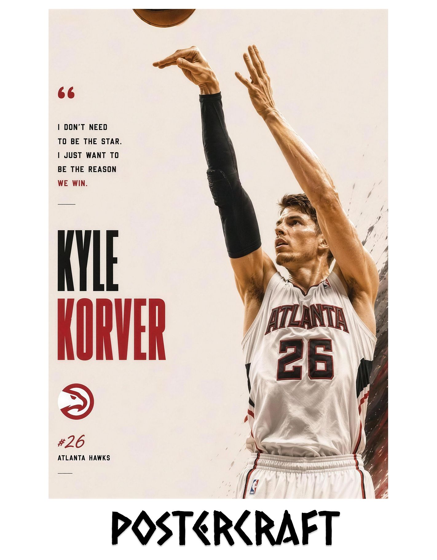 Постер Баскетбол "Kyle Korver" (Кайл Корвер), А3, глянц 42х29.7см