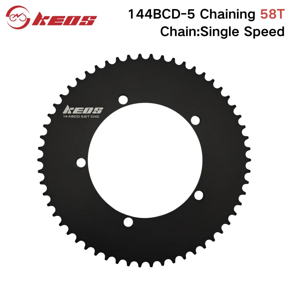 Звезда KEOS 144BCD 58T Black, Single Speed