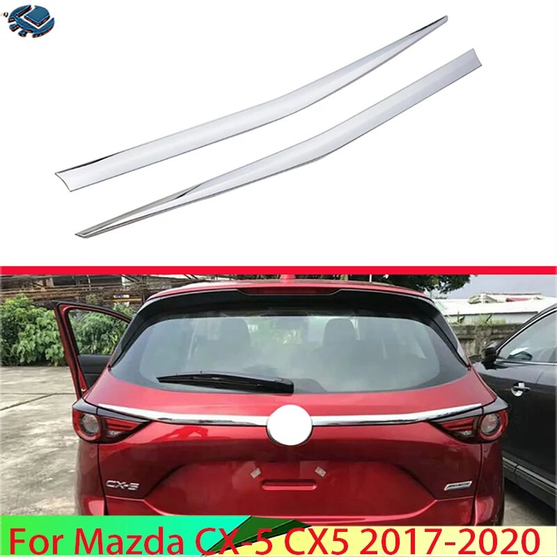 Для Mazda CX-5 CX5 2017-2020 автомобильные аксессуары ABS хромированная накладка на заднюю дверь багажника крышка багажника 2018 2019