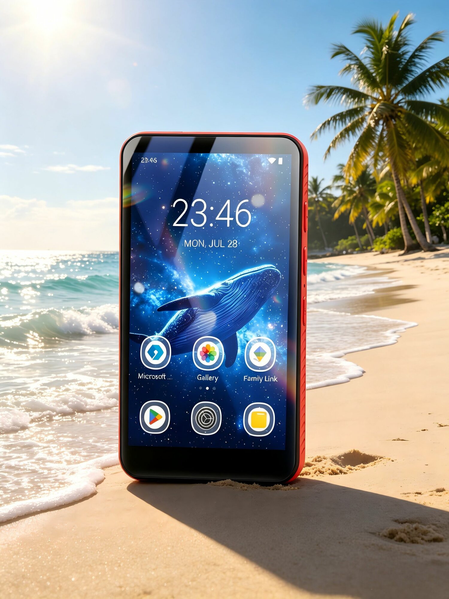 MP3/MP4-плеер на Android с объемом памяти 96 ГБ, 4-дюймовым сенсорным экраном, доступом к Google Play, Bluetooth и Wi-Fi, а также встроенным динамиком