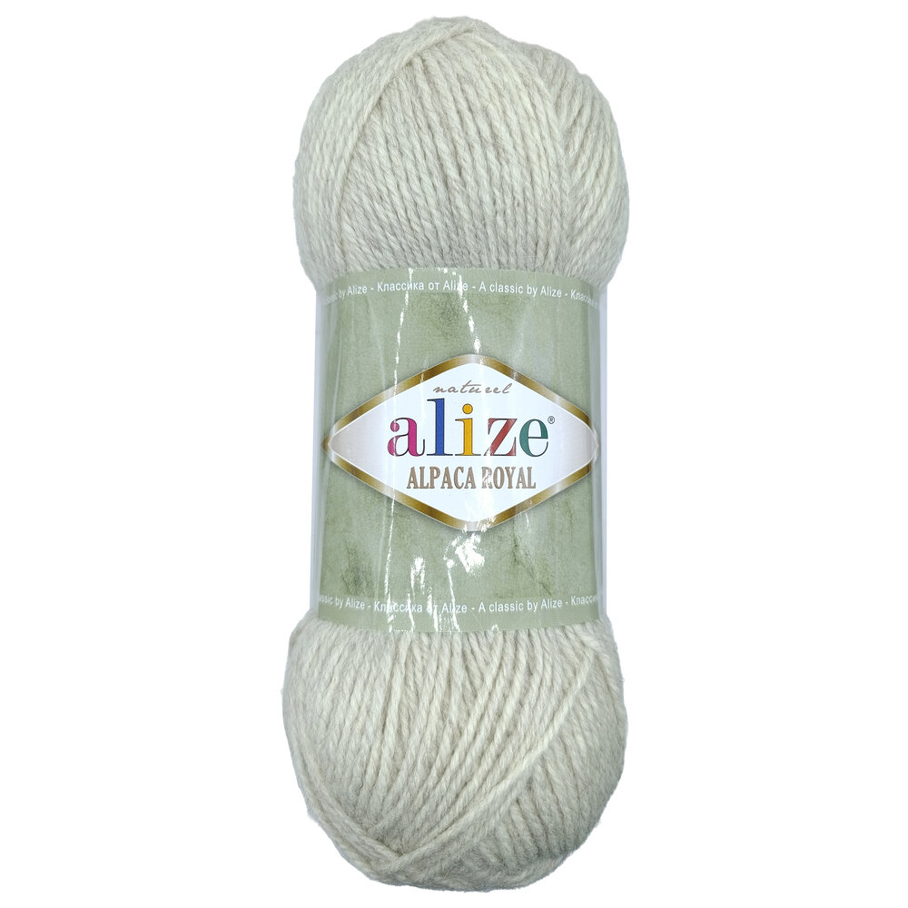 Пряжа для вязания Alize Alpaca royal new 152 бежевый меланж 100 гр/250 м 55% акрил, 30% шерсть, 15% альпака