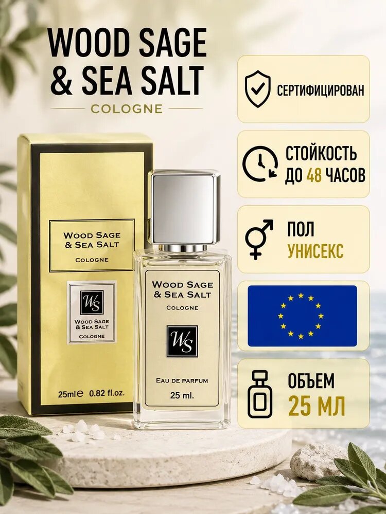 Парфюм Wood Sage & Sea Salt 25мл/ Духи Вуд Саж