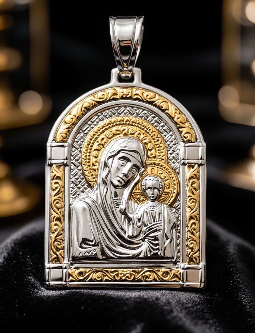 Славянский оберег, подвеска Эстерелла, серебро, 925 проба, золочение, родирование