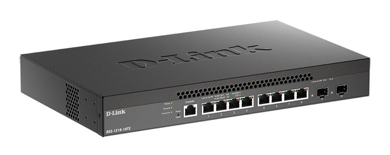 Коммутатор D-Link Управляемый L2+ коммутатор, 8x10GBase-T, 2x10GBase-X SFP+, CLI, Web-интерфейс, SNMP, консольный порт RJ-45