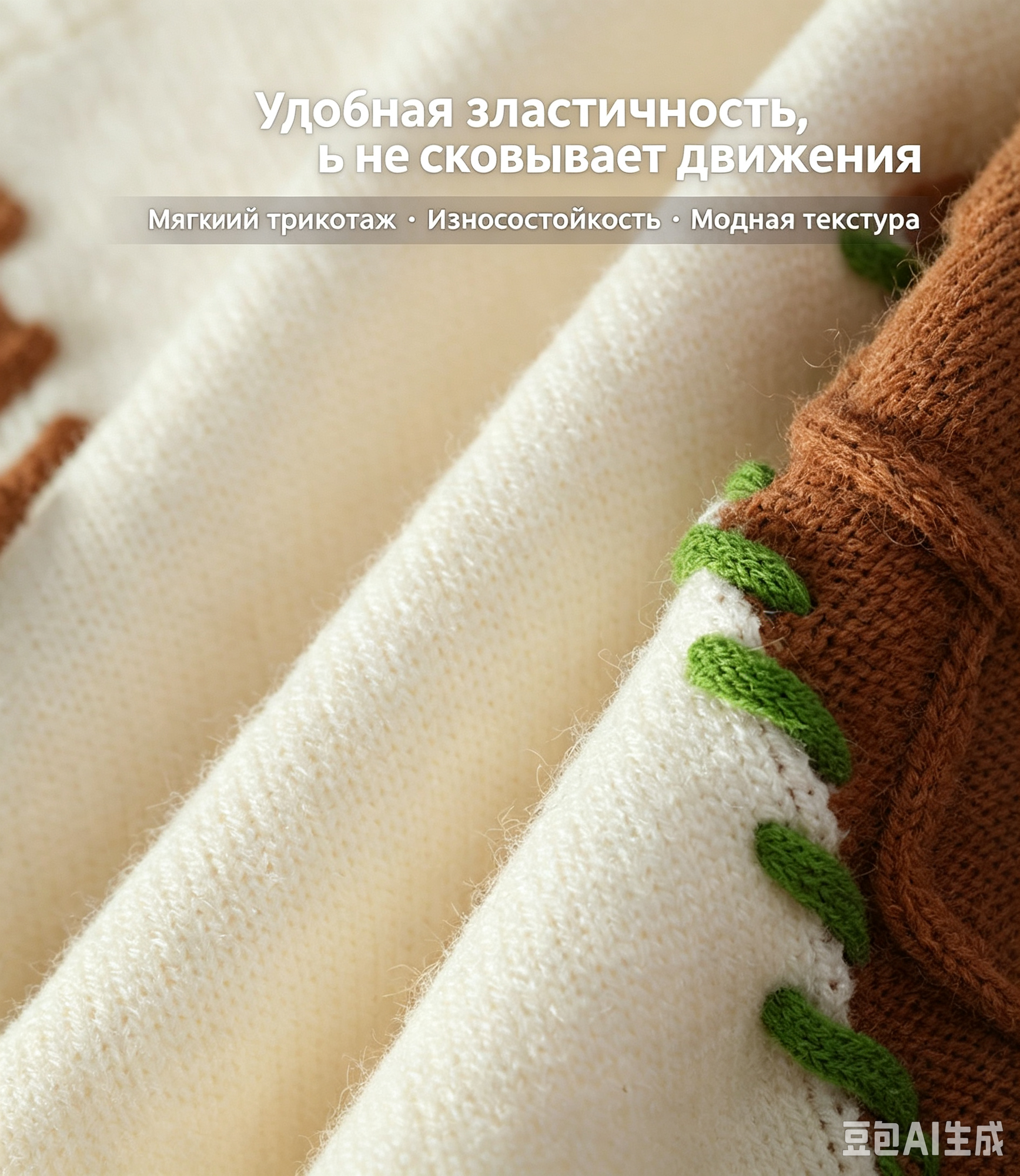 Свитер  Лоскутная коллекция, 1 шт., размер 50-52, , green — фото 1