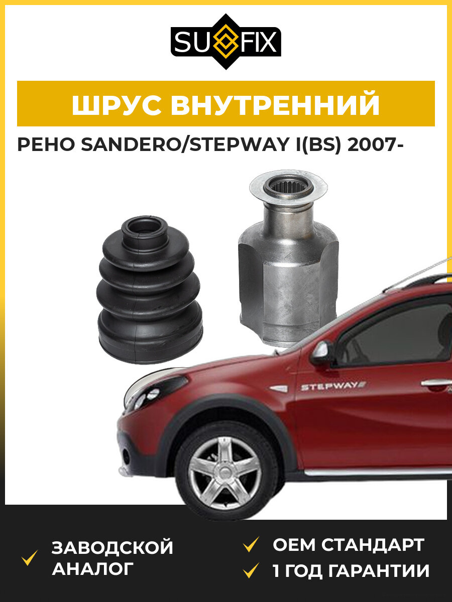 ШРУС внутренний передний правый SUFIX ST1543 Рено Сандеро I Renault Sandero/Sterway I BS 2007