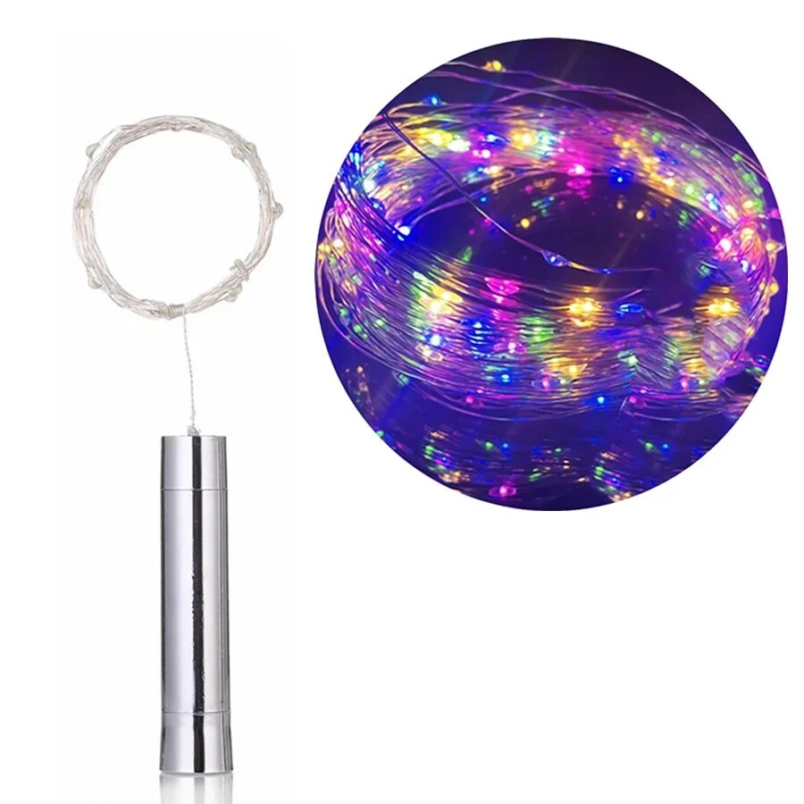 LED Гирлянда-пробка RnnTuu для бутылок 1/2/3 м Multicolour, 3m-30LEDs