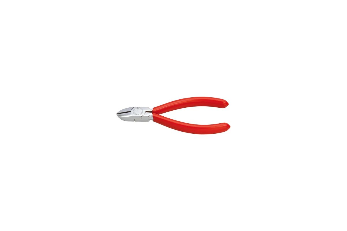 Бокорезы KNIPEX электромеханика, 125 мм, хром, обливные ручки