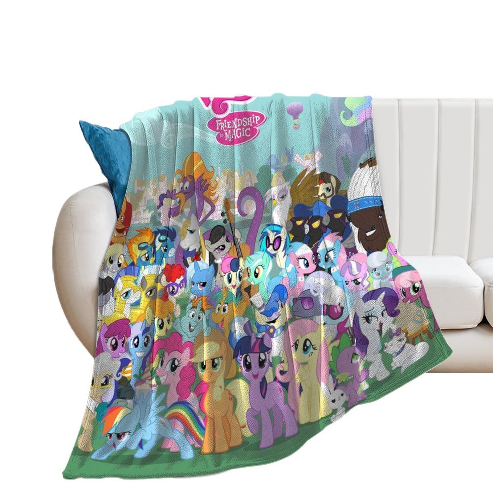 My Little Pony Плед 150x200 см велсофт плюшевый, фактурный животные разноцветный