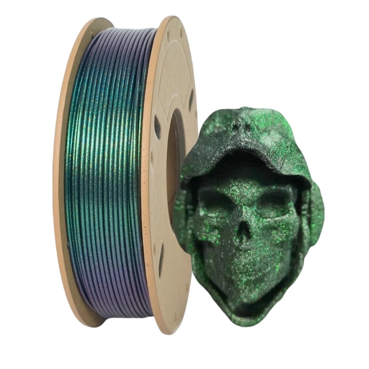 PLA нить для 3D-принтера, 1.75 мм, 250 г, цвет меняющий, Deep Flashing Green
