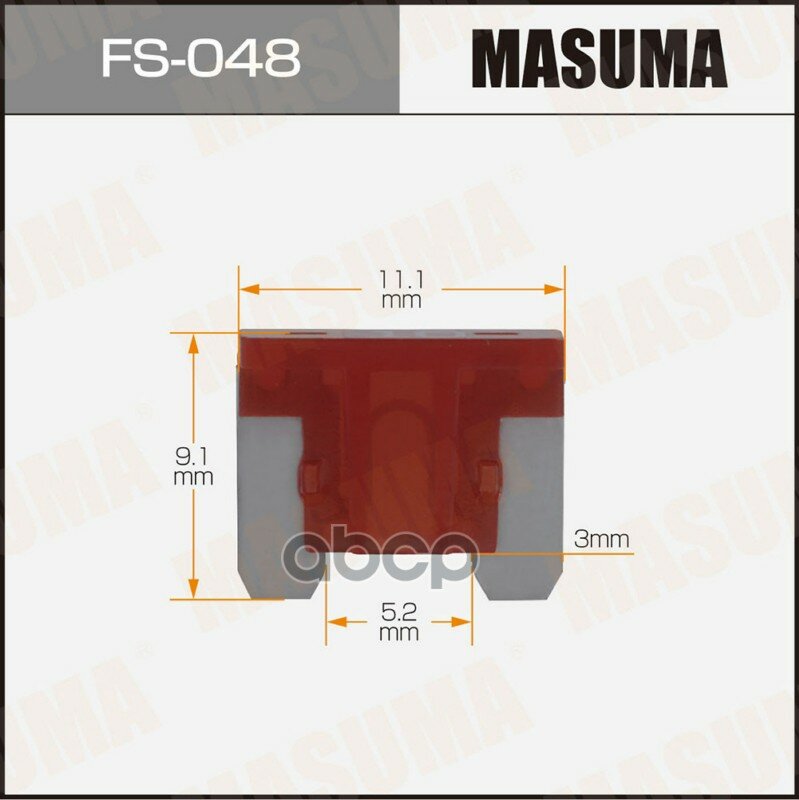 Предохранитель LOW PROFILE! mini 10A, 1 шт. Masuma арт. FS-048