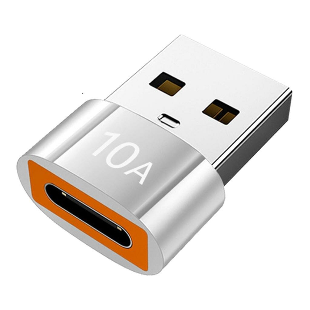 Переходник USB-A на USB-C, Серебро