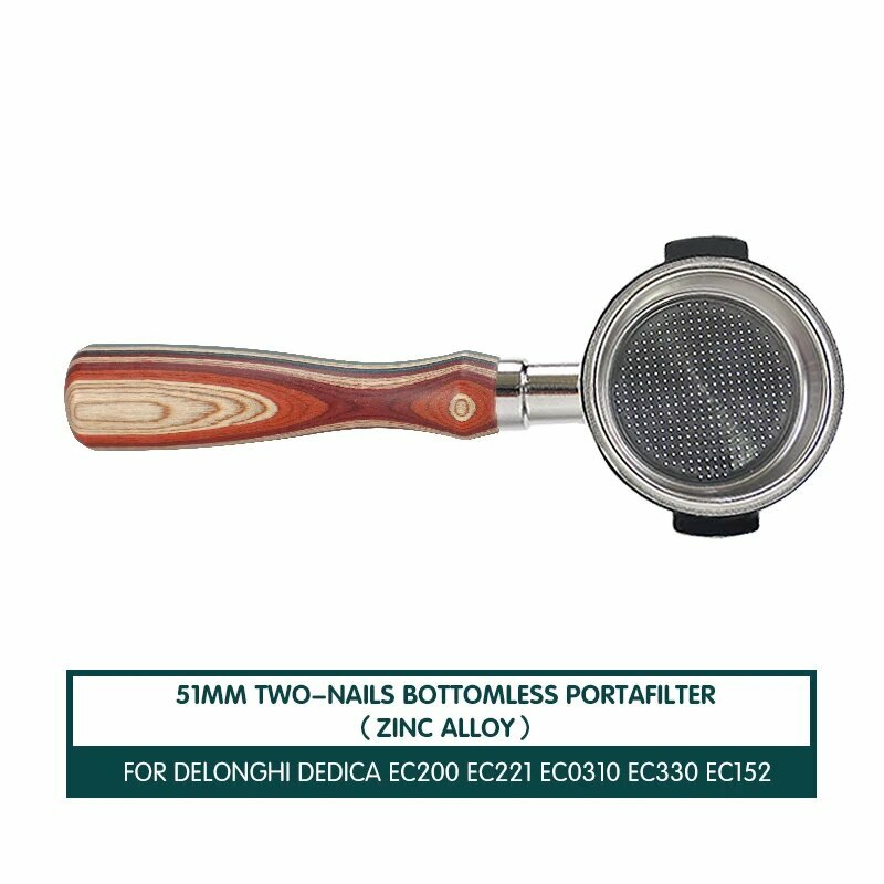 Бездонный Портафильтр CafeGaGa 51 мм для Delonghi EC680 EC685 EC200 51mm 2-Ears3