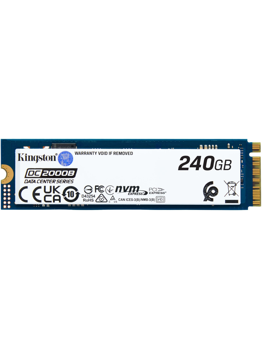 Накопитель SSD Kingston DC2000B 240 ГБ, M.2 2280, PCIe 4.0 x4, NVMe, M.2 4500 МБ/с