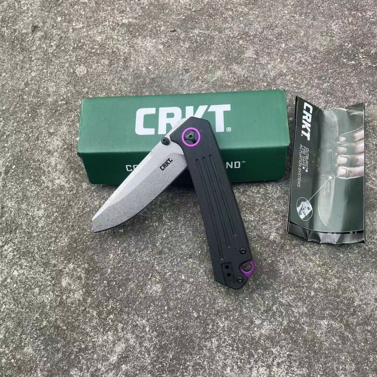 CRKT7115 Складной нож для выживания с рукоятью G10, лезвие высокой твердости, портативный