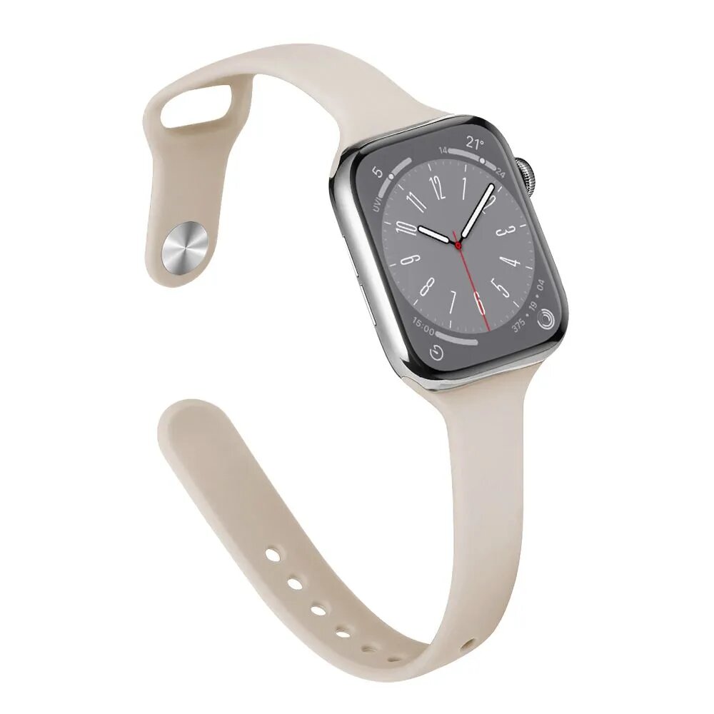 Сверхтонкий силиконовый ремень для часов Apple Watch 46 мм ремень 44 45 38 мм 42 49 мм браслет iWatch Correa Serie 8 7 6 5 SE 4 9 10 ultra 3 2