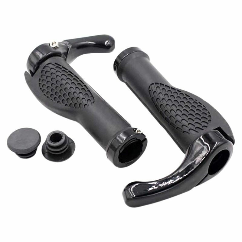(1 пара) "Бычьи рога" (грипсы-рога) для горного велосипеда - черные