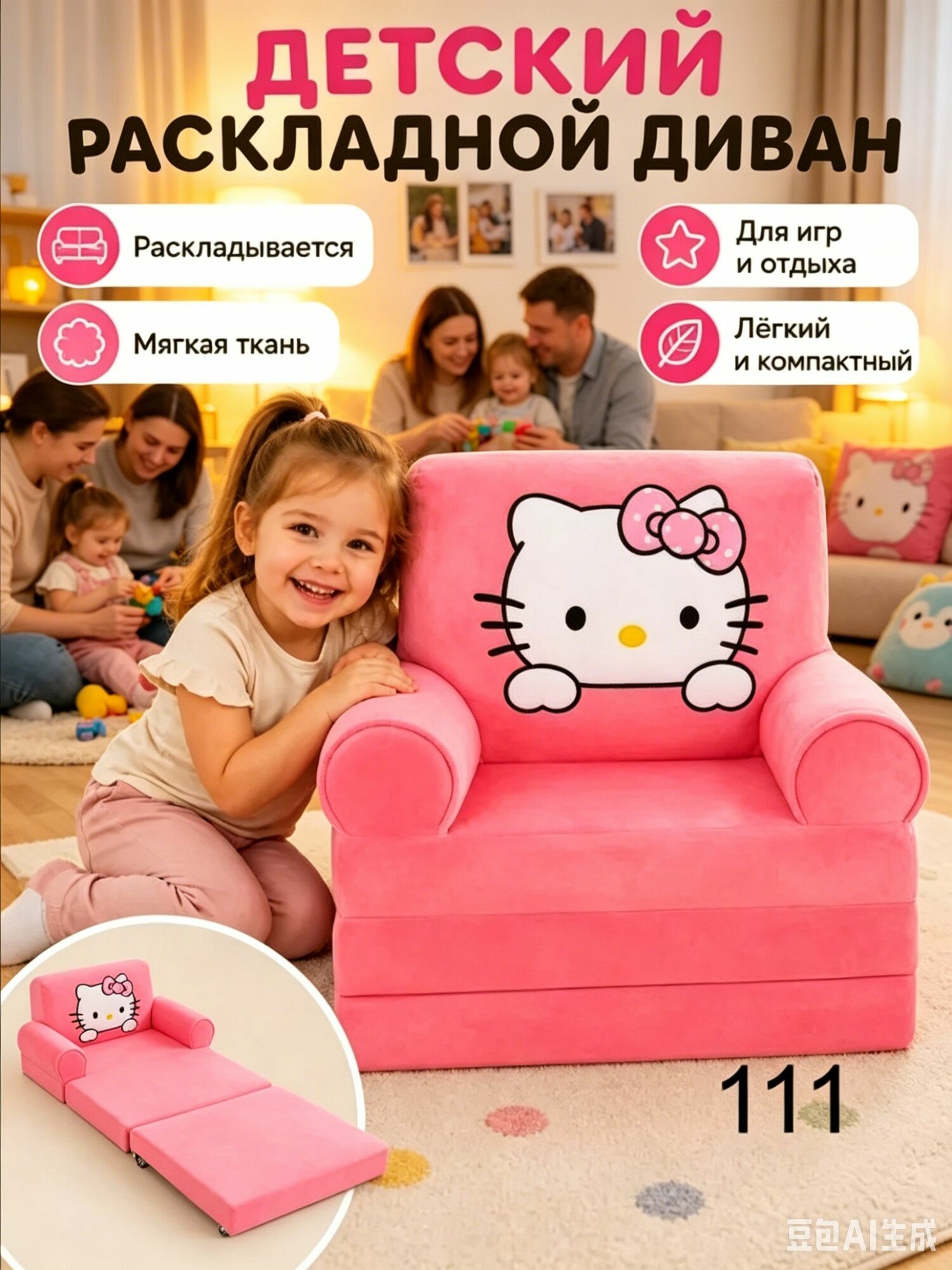 Кресло детское,50х38х50см