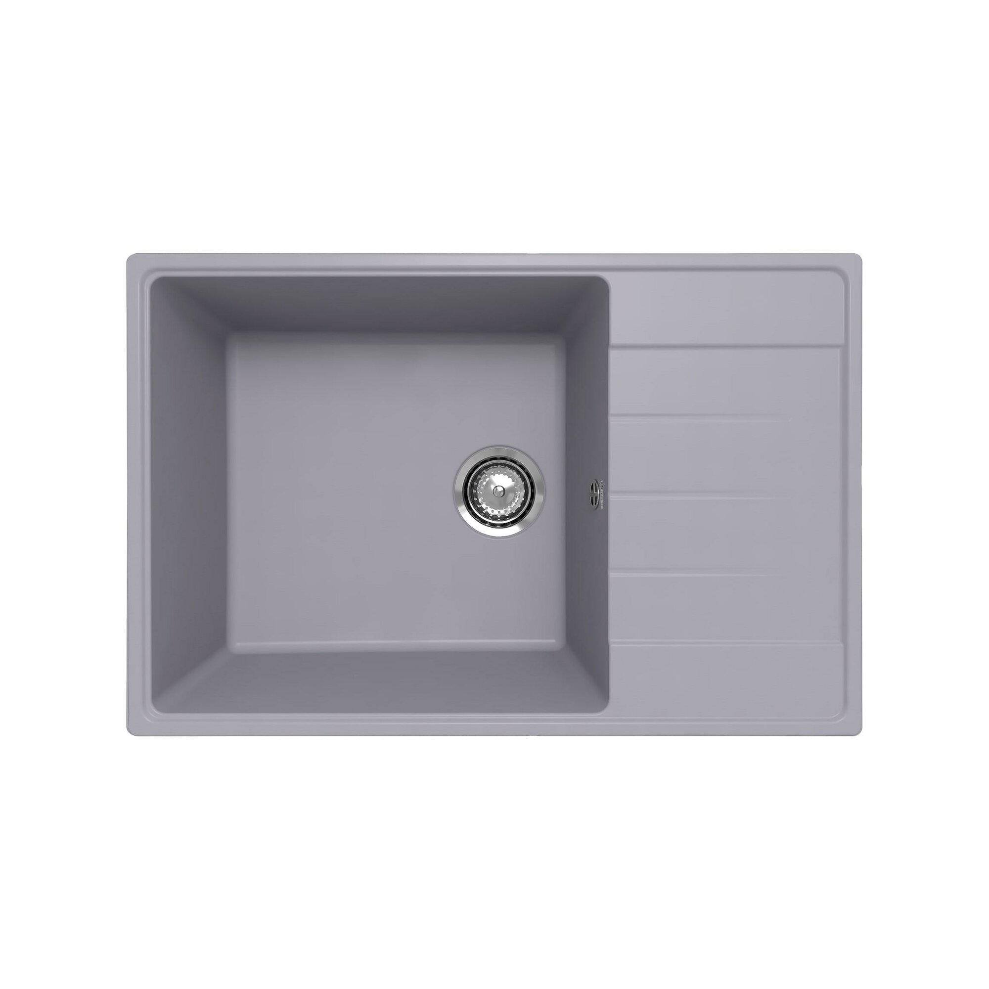 Мойка для кухни Ulgran 76х50 Prima 760-05 бетон, 1 чаша, кварцевый композит