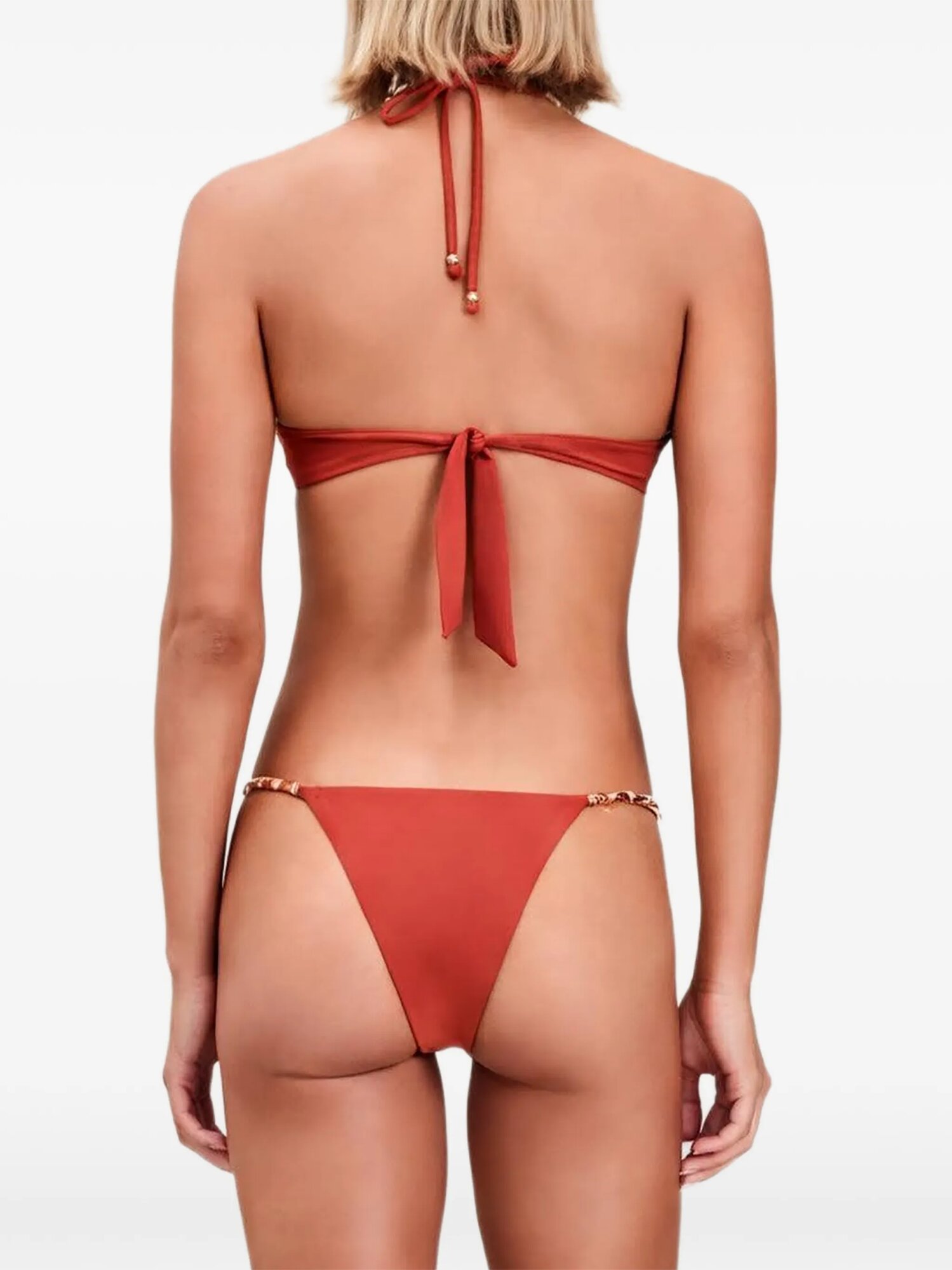 Купальник  Genesis bead-embellished bikini short, размер 42, red — фото 1