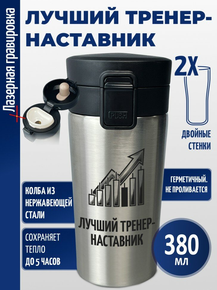 Термокружка "Лучший тренер-наставник" (380 мл)
