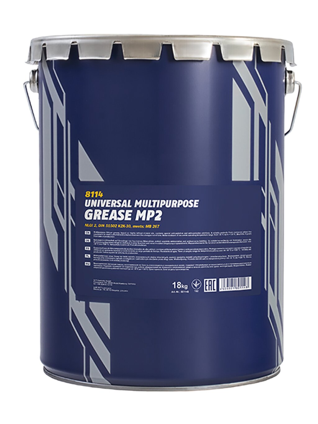 Смазка многоцелевая "MANNOL" 8027 Universal Multipurpose Grease MP2 (18 кг)