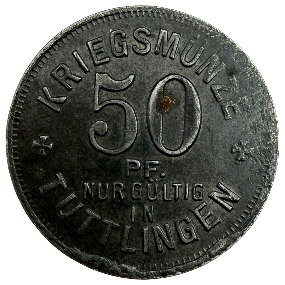 Германия, Германская империя, Тутлинген 50 пфеннигов 1918 г.