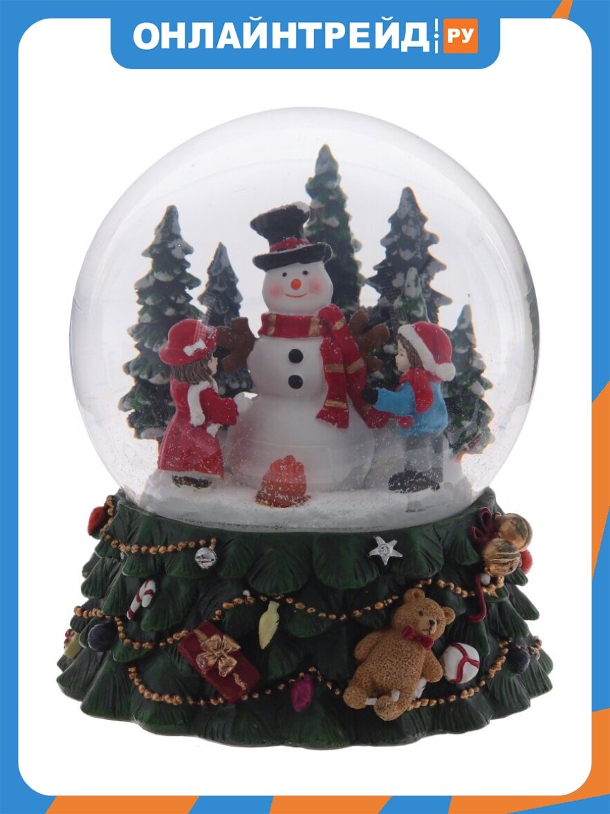 Фигурка декоративная Remeco Collection шар "Снеговик " D14 см, 15,5х15,5х20 см