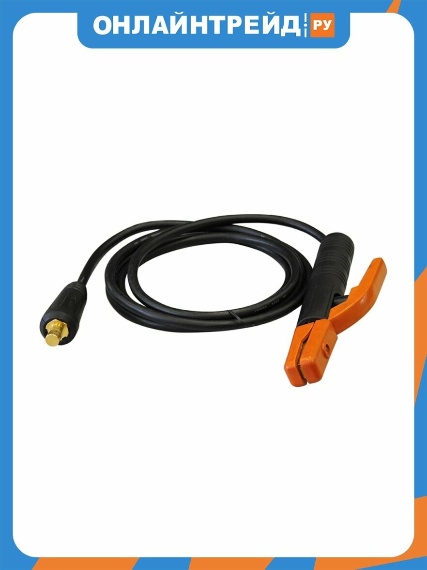 Кабель сварочный Elitech 3м DX50 25кв мм электрододержатель