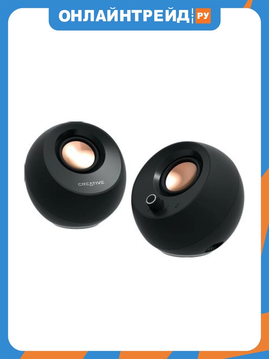 Колонки Creative Pebble Pro 2.0 10Вт BT портативные черный