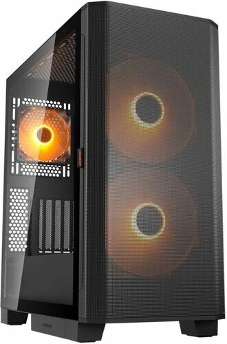 Компьютерный корпус Cougar Airface Flo RGB Black (AIRFACE FLO RGB BLACK) черный - Midi Tower, SSI CEB, USB 3.2 Gen 1 Type-A, USB 3.2 Gen 2x2 Type-C