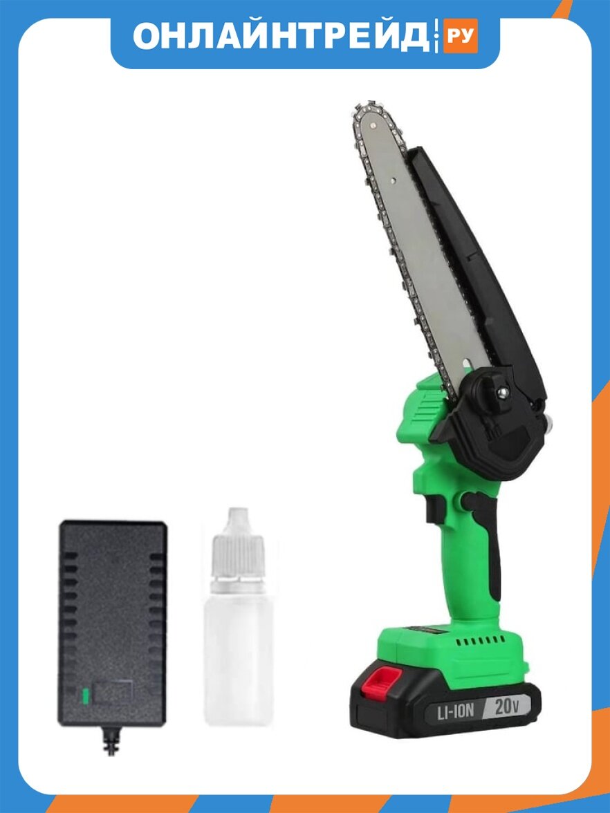 Пила цепная аккумуляторная Zitrek GreenSaw 20V (20В, 1x4.0Ач, ЗУ) 082-1858