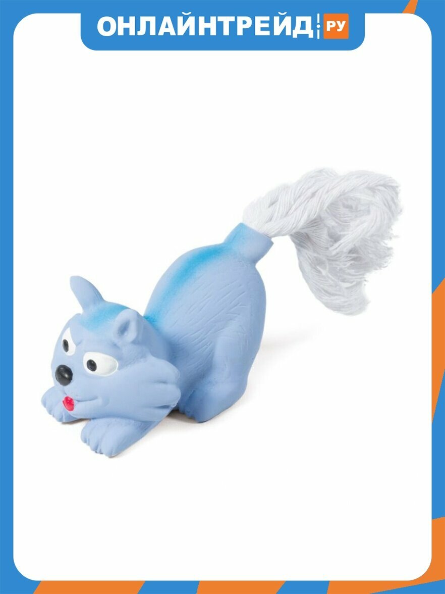 Игрушка для собак Triol MINI DOGS мелких пород из латекса "Котенок с веревкой", 75/165мм