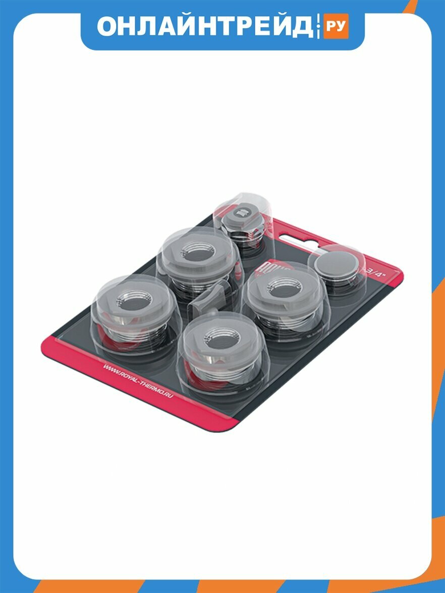 Монтажный комплект Royal Thermo 1"х 3/4" серебристый