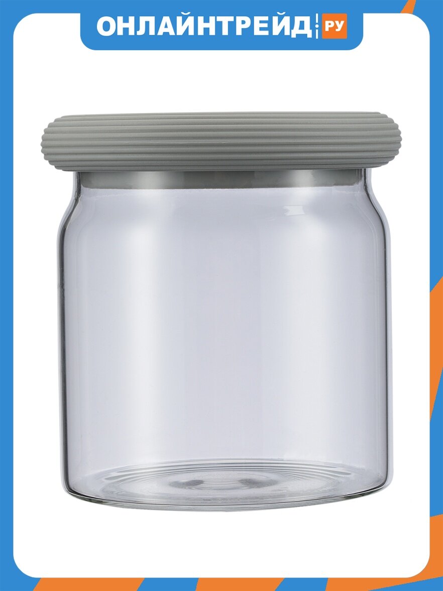 Банка Regent Inox Linea Desco 0.4 л, для сыпучих продуктов, стекло (74-713)