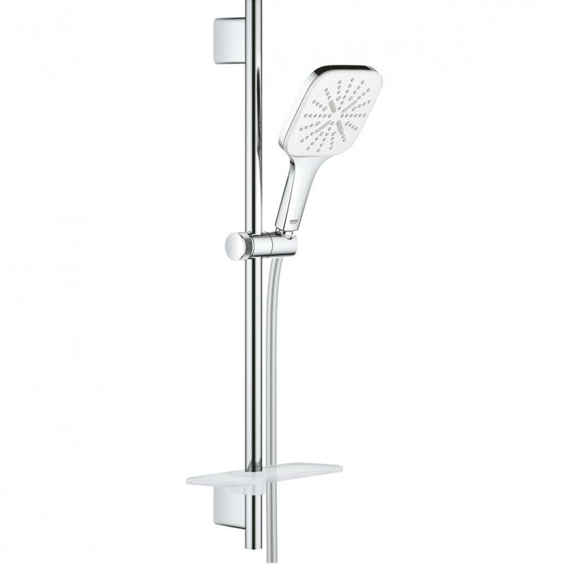Душевой гарнитур Grohe Rainshower SmartActive 130 Cube 26584LS0 Белая луна