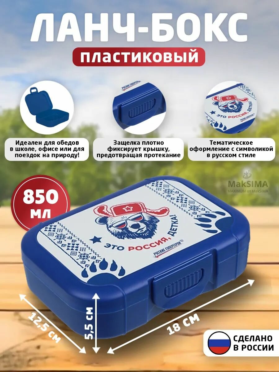 Ланч-бокс 0,85л (18х12,5х5,5см), 1шт