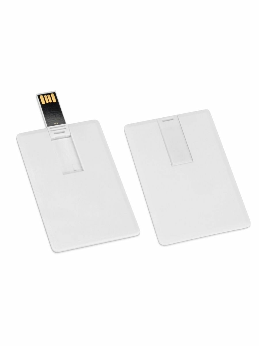 Grand-usb 16 ГБ USB-флеш-накопитель Кредитная карта, USB 2.0, до 15 мб/сек, Пластик, белый