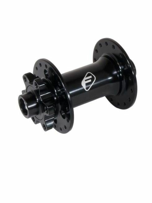 Втулка FORMULA MTBDC-711 передняя, алюминиевая, под Disk 6 болтов, эксцентрик, 32 отверстия, ось полая 15x110мм, промподшипники, черная