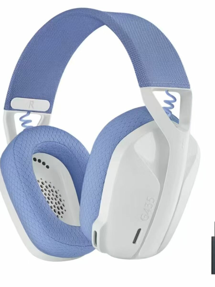 Logitech Наушники беспроводные с микрофоном Logitech G435, USB, белый