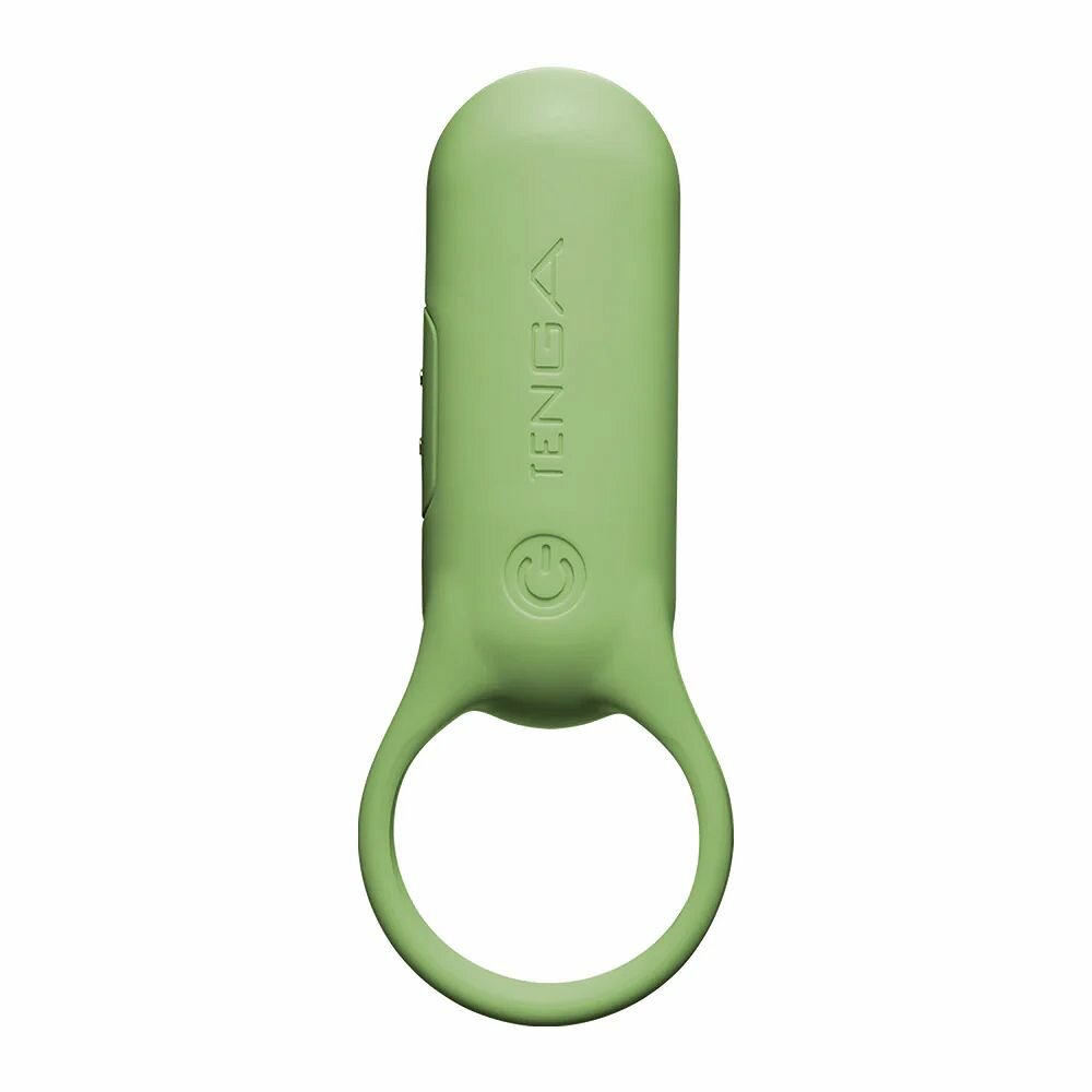 Эрекционное кольцо с вибрацией Tenga "paiRING+", лайм, силикон, USB-C