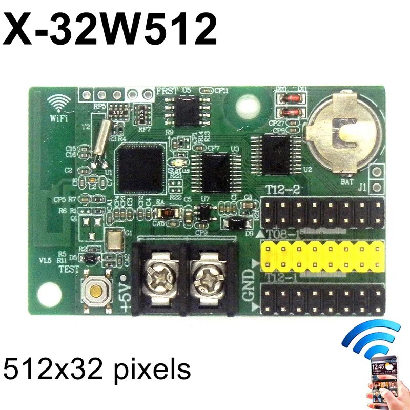 X-32W512 LED контроллер 512x32 пикселей