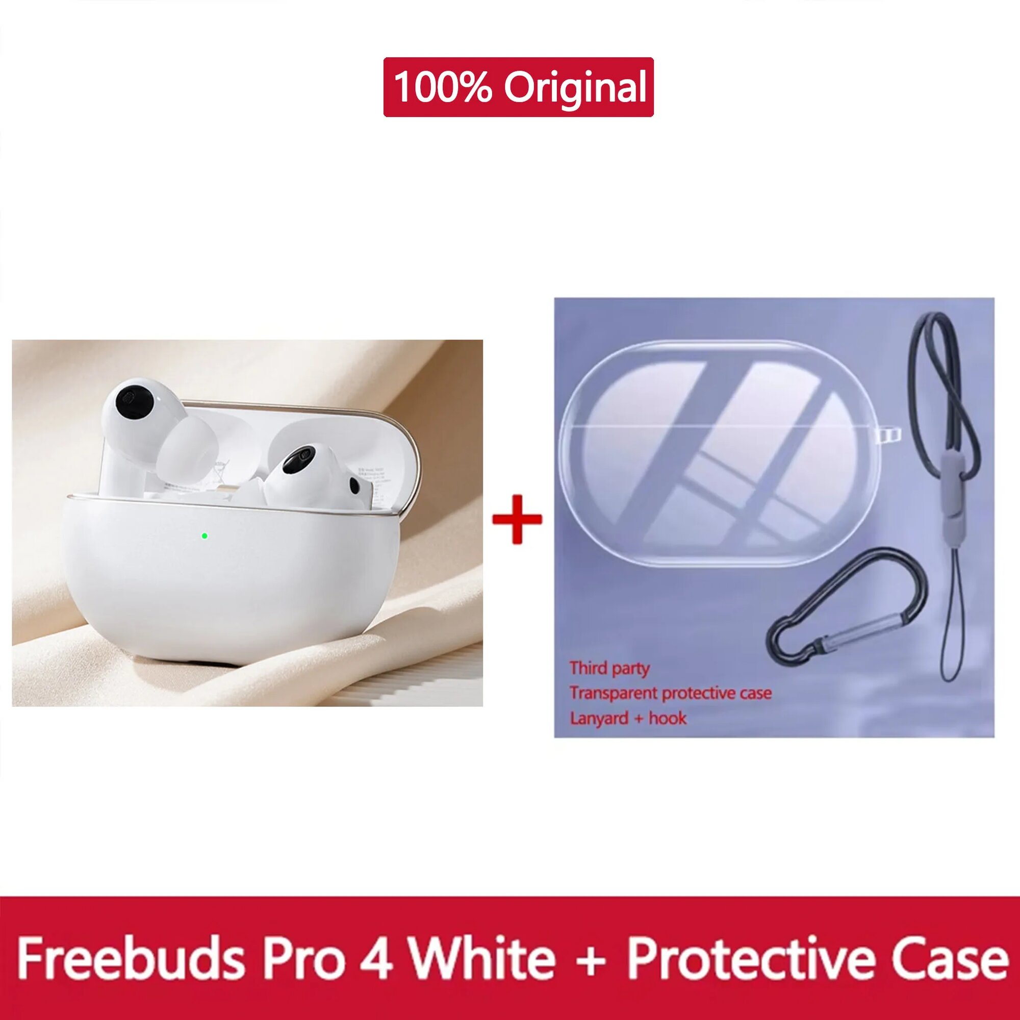 HUAWEI FreeBuds Pro 4 White + Protective Case