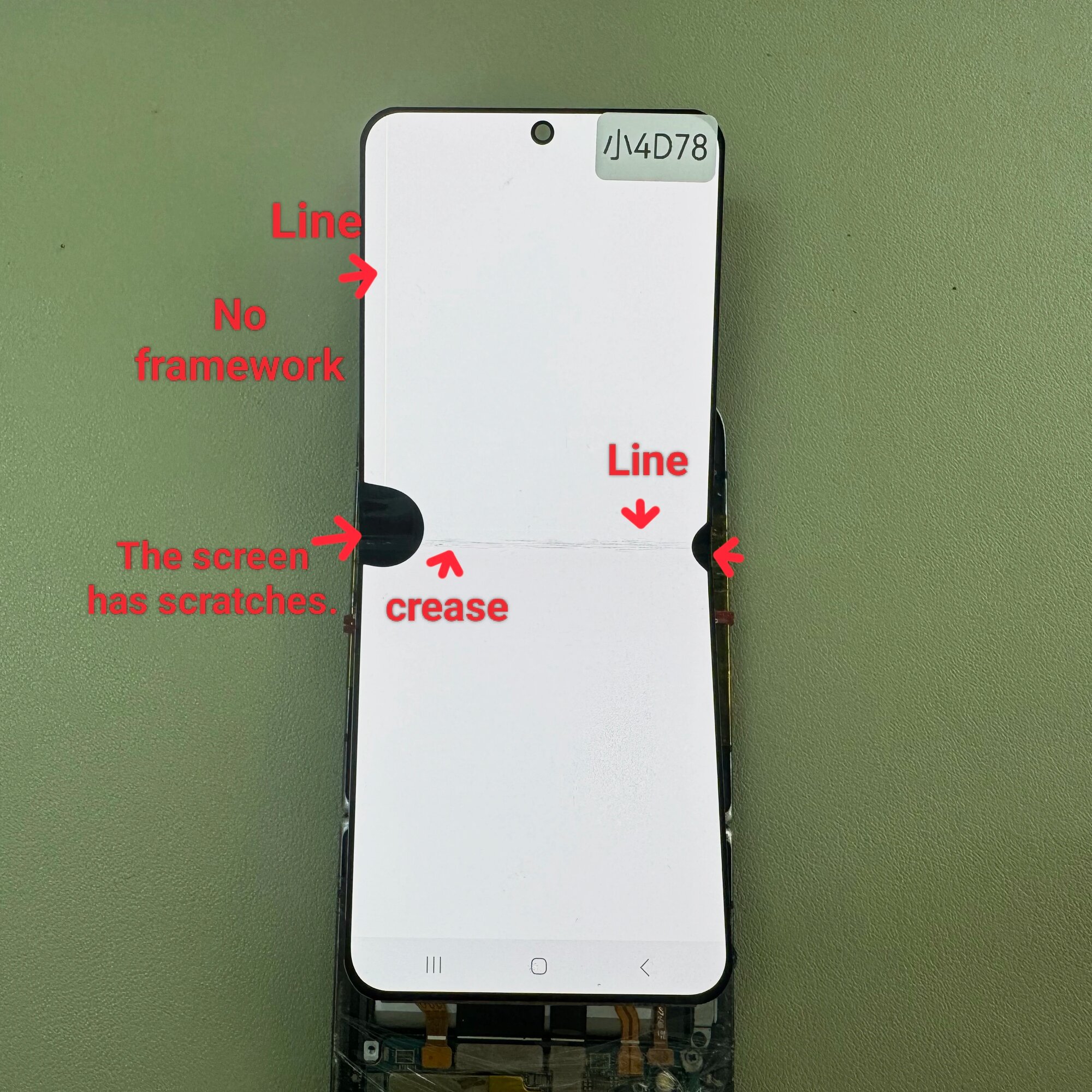 6,7-дюймовый AMOLED-дисплей для Samsung Z Flip 4 F721U F721B F721UD/S. заменитель D78 No framework