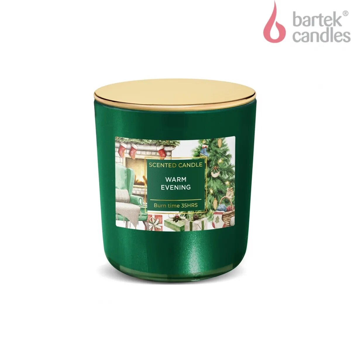 BARTEK Арома-свеча Winter Time "WARM EVENING" с крышкой 150g