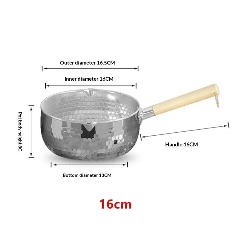 Кастрюля из нержавеющей стали Yukihira для тушения 16cm
